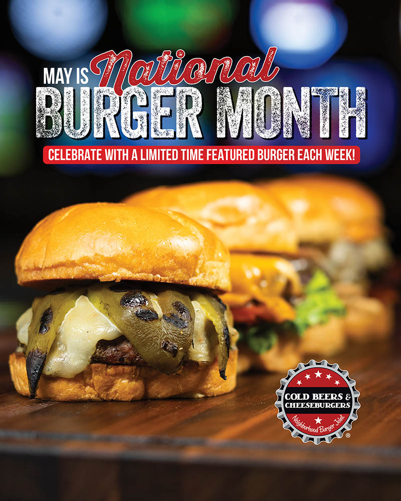 National Burger Month - Cold Beers & Cheeseburgers